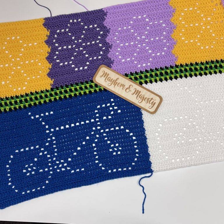 Gone Fishing – a FREE Filet Crochet Pattern – Mayhem & Majesty